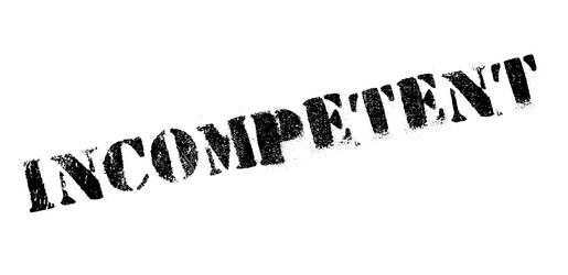 Incompetence rubber stamp Royalty Free Vector Image