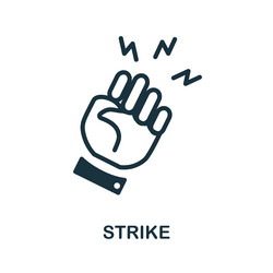 Strike line icon simple element from social Vector Image
