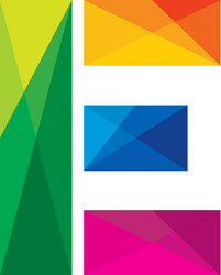 Colorful Paint Splashes Font Letter E Vector Images (49)