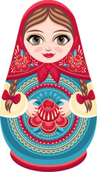 Matryoshka babushka doll Royalty Free Vector Image