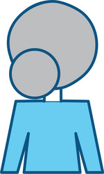 Woman back cartoon Royalty Free Vector Image - VectorStock