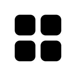 Bento like menu pixelated ui icon Royalty Free Vector Image