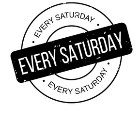 Every saturday rubber stamp Royalty Free Vector Image