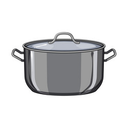 Food sauce pan cartoon Royalty Free Vector Image