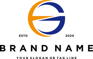 Letter eg logo design template Royalty Free Vector Image