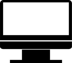 Monitor computer isolated icon Royalty Free Vector Image