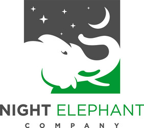 Elephant infinity logo Royalty Free Vector Image