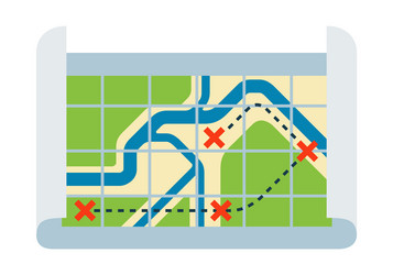 Location map flat icon Royalty Free Vector Image