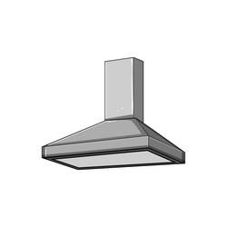 House range hood cartoon Royalty Free Vector Image