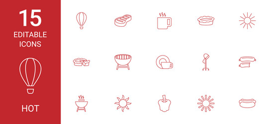 Hot icons Royalty Free Vector Image - VectorStock