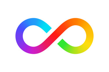 Pink infinity symbol love logo icon Royalty Free Vector