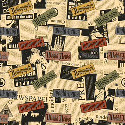 Seamless pattern on theme newspapers Royalty Free Vector