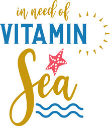 Beach quote lettering typography Royalty Free Vector Image