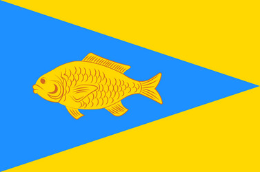Flag tyumen in russian federation Royalty Free Vector Image