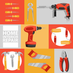 Hand tool house construction handtools Royalty Free Vector