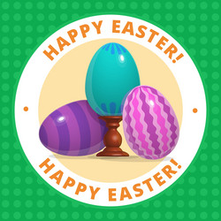 Three easter horizontal banners with realistic Vector Image