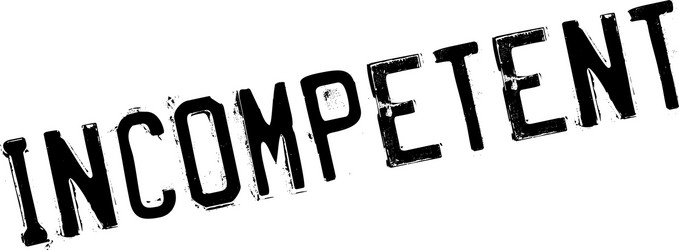 Incompetent rubber stamp Royalty Free Vector Image