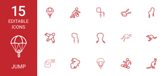 12 jump icons Royalty Free Vector Image - VectorStock