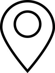 Location black color icon Royalty Free Vector Image