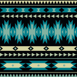 Aztecs seamless pattern on hot color Royalty Free Vector