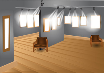 Classic historic museum art gallery hall Vector Image