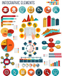 Infographics elements data analysis chart modern Vector Image