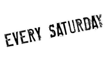 Every saturday rubber stamp Royalty Free Vector Image