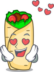 Angry burrito mascot cartoon style Royalty Free Vector Image
