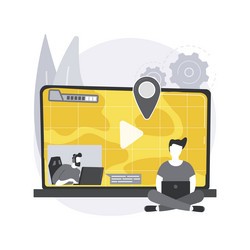 Video game walkthrough abstract concept Royalty Free Vector