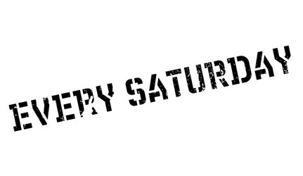 Every saturday rubber stamp Royalty Free Vector Image