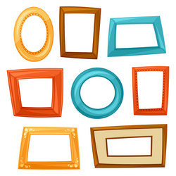 Set of cartoon picture frames Royalty Free Vector Image