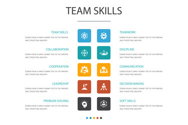 Team skills infographic 10 steps concept Vector Image
