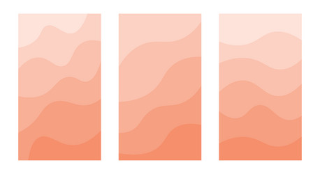 Abstract peach fuzz social media templates Vector Image