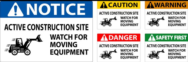 Construction area sign caution Royalty Free Vector Image