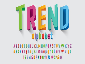 Colorful font Royalty Free Vector Image - VectorStock