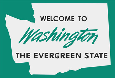 Washington evergreen state with beautiful view Vector Image