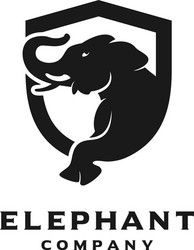 Elephant infinity logo Royalty Free Vector Image