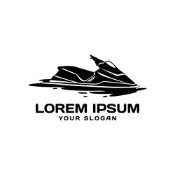 Vintage jet ski logo design template Royalty Free Vector