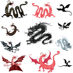 Tribal Dragon Tail Vector Images (over 440)