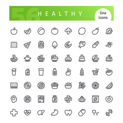 Healthy food icons set Royalty Free Vector Image