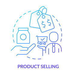 Product selling concept icon Royalty Free Vector Image