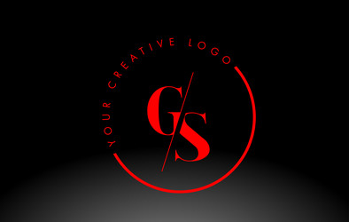 Gs artistic letter logo design with serif font Vector Image