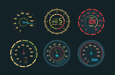 Speed counter or speedometer dashboard car Vector Image