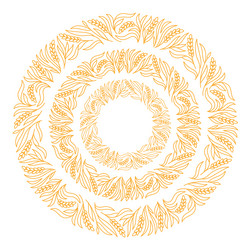 Wheat floral ornament circle frame for bakery Vector Image