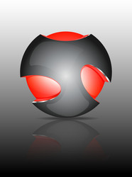 Abstract 3d sphere logos Royalty Free Vector Image