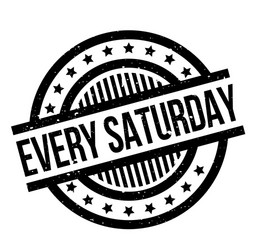 Every saturday rubber stamp Royalty Free Vector Image