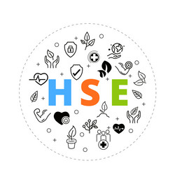 Hse - health safety environment acronym banner Vector Image