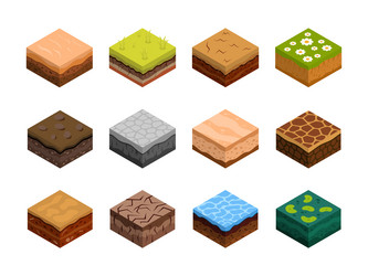 Isometric Ground Texture Vector Images (over 460)