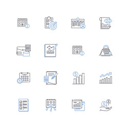 Consignment note line icons collection shipping Vector Image