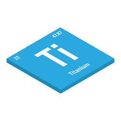 Titanium ti periodic table element Royalty Free Vector Image